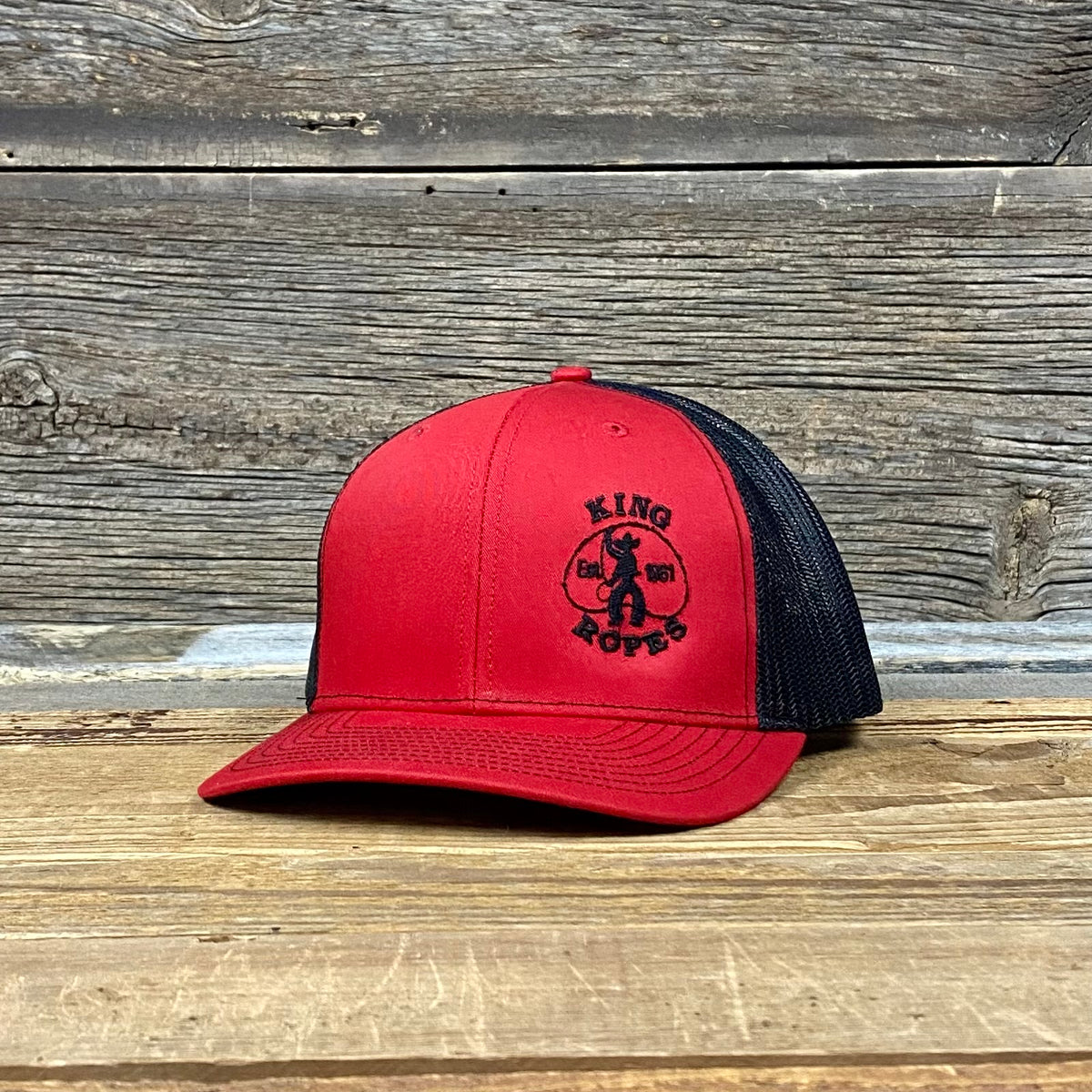 KING ROPER TRUCKER HAT - RED/BLACK – King Ropes